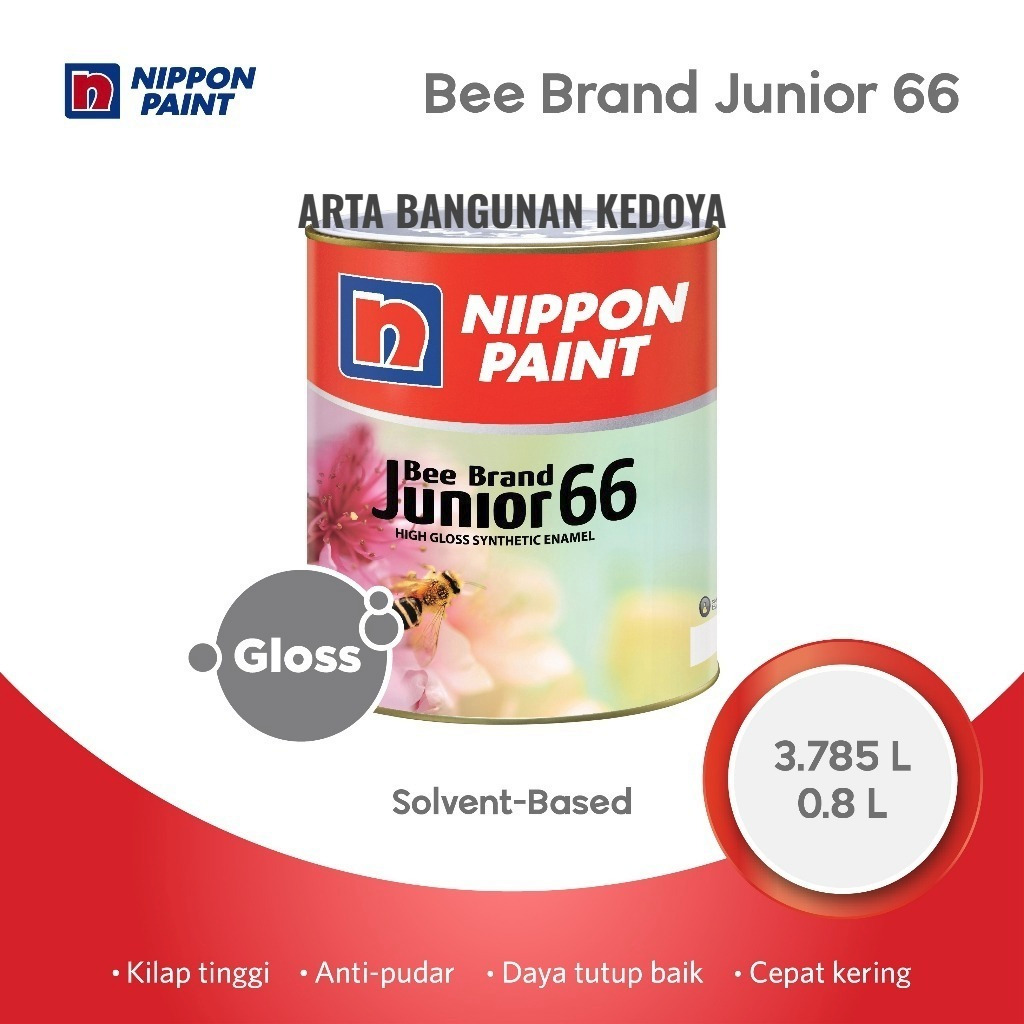 Jual Nippon Paint Bee Brand Junior 66 Cat Kayu Besi Warna Ready Mix (0 ...