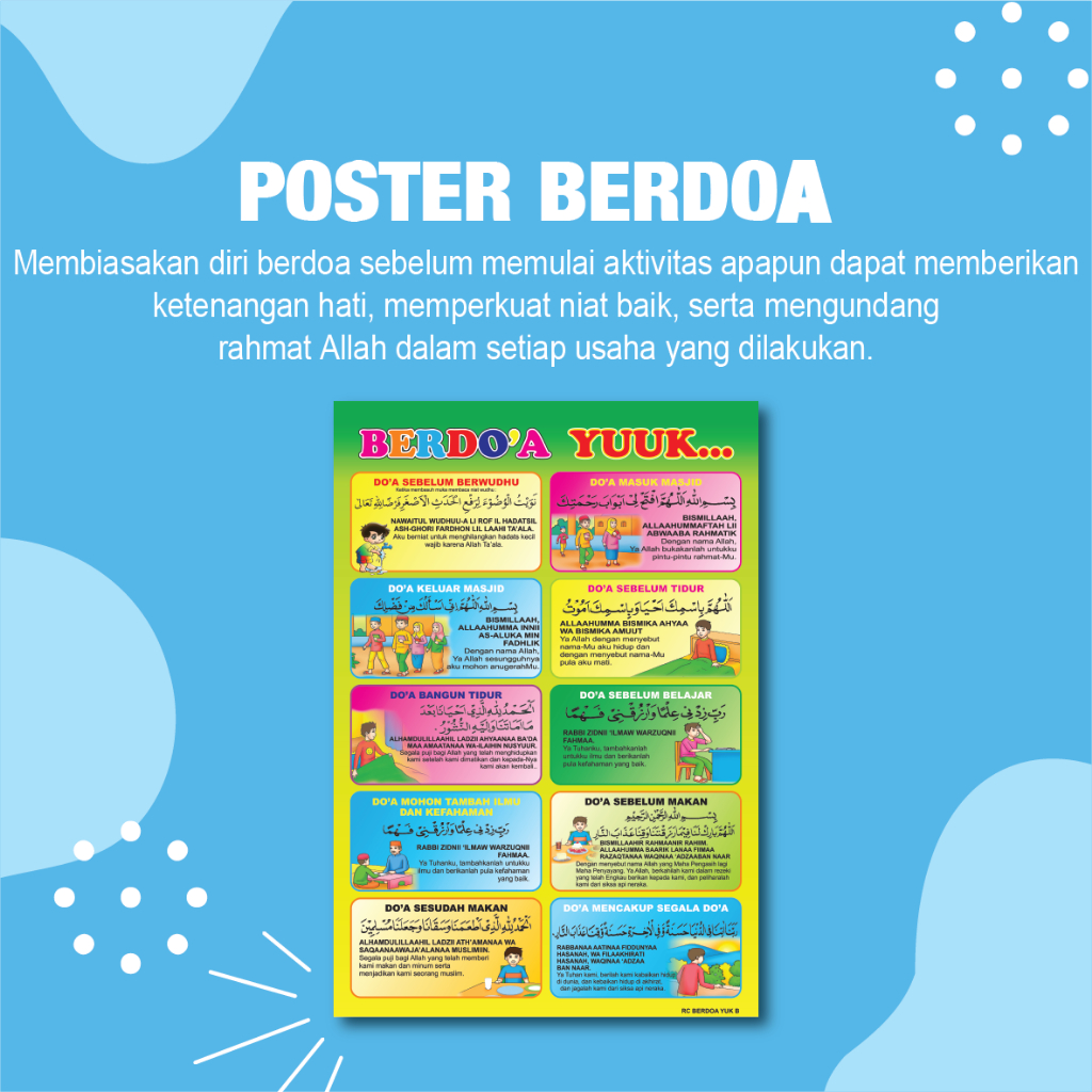 Jual Poster Edukasi Anak Berdoa 2 | Hiasan Dinding Ruangan Kelas ...