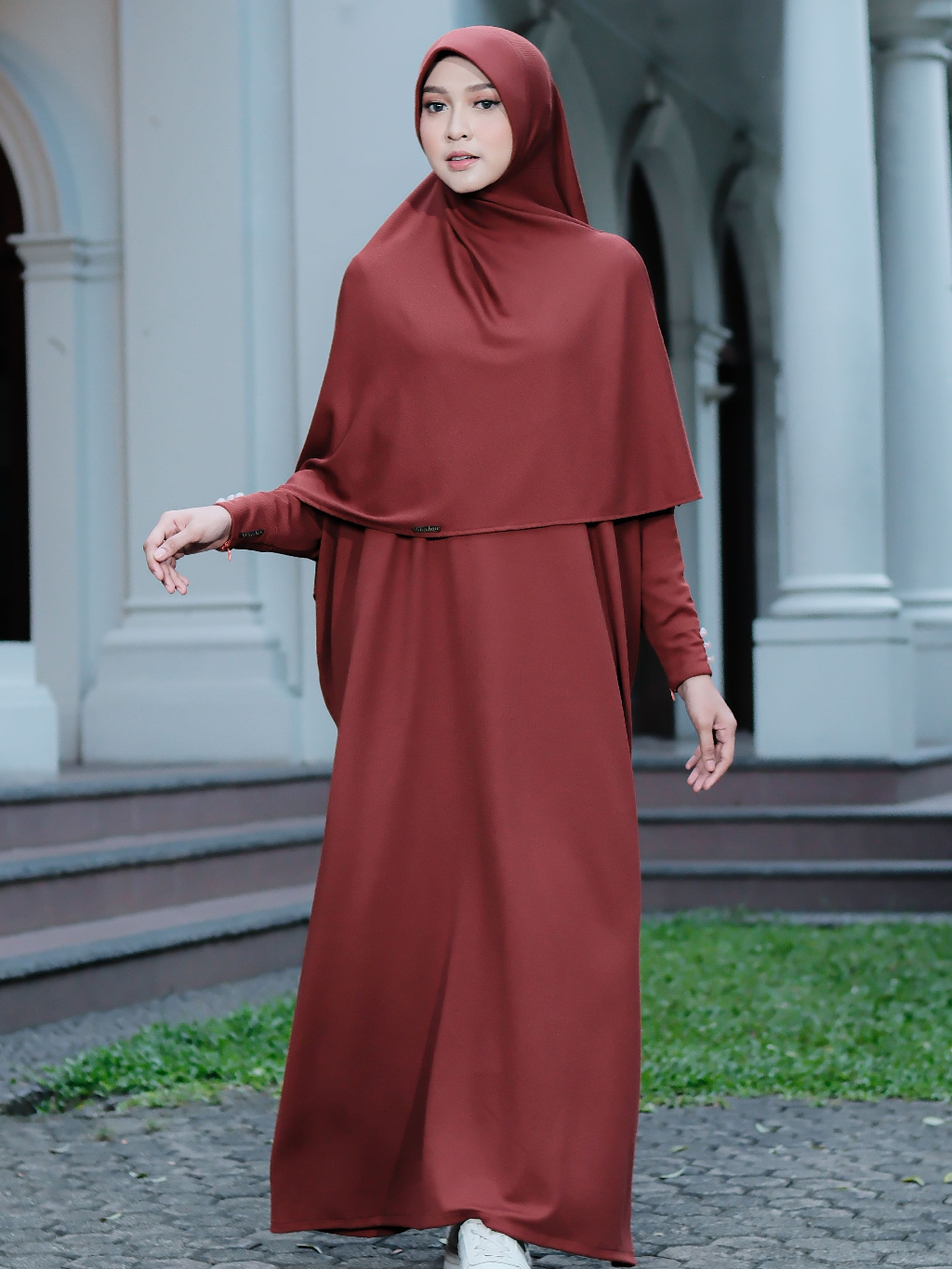Jual MihrabQu Satu Set Basic Simple Dress Bumi Abaya Gamis Hijab Jilbab Kerudung Lebaran Muslim ...