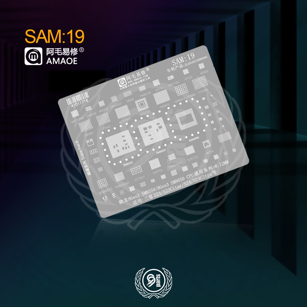 Jual Plat cetakan Amaoe Sam:19 / Plat Sam:19 Amaoe / AMAOE SAM:19 BGA reballing Stencil Original ...