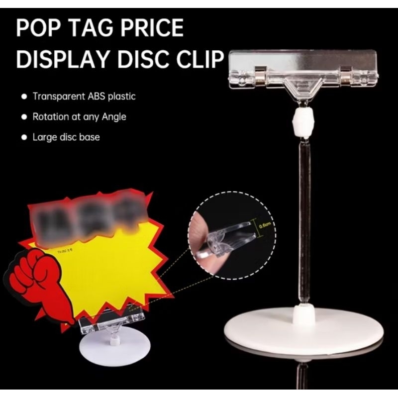 Jual Jepitan Label Harga Stand Display Klip 5 / 10 / 15 cm Price Tag ...