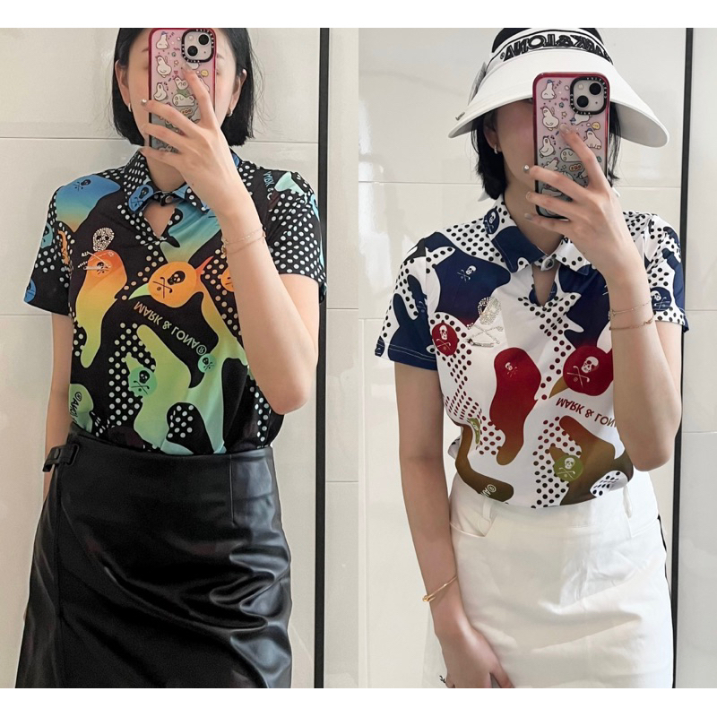 Jual M4rk l0na m4rk & l0na ladies golf polo shirt circle collar ...