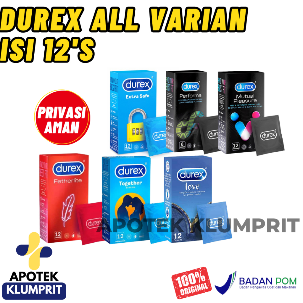 Jual DUREX ALL VARIAN / EXTRA SAFE/ TOGETHER/ LOVE/ FETHERLITE/ISI 12 / 12'S / KONDOM ...