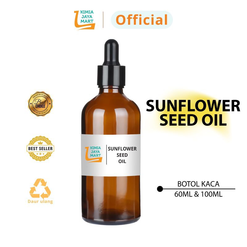 Jual [ 60ml/100ml/200ml ] Pure Sunflower Seed Oil - Minyak Biji Bunga ...