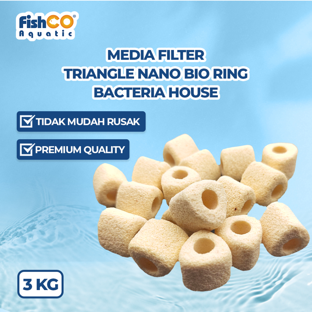 Jual Fishco Rumah Bakteri Media Filter Triangle Nano Bio Ring Bacteria ...