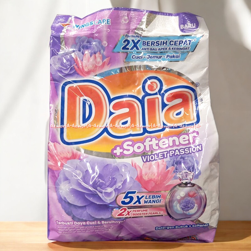 Jual Daia 800gr Detergen Softener Violet Detergent Powder Bubuk Sabun Cuci Pakaian Baju Daiya ...