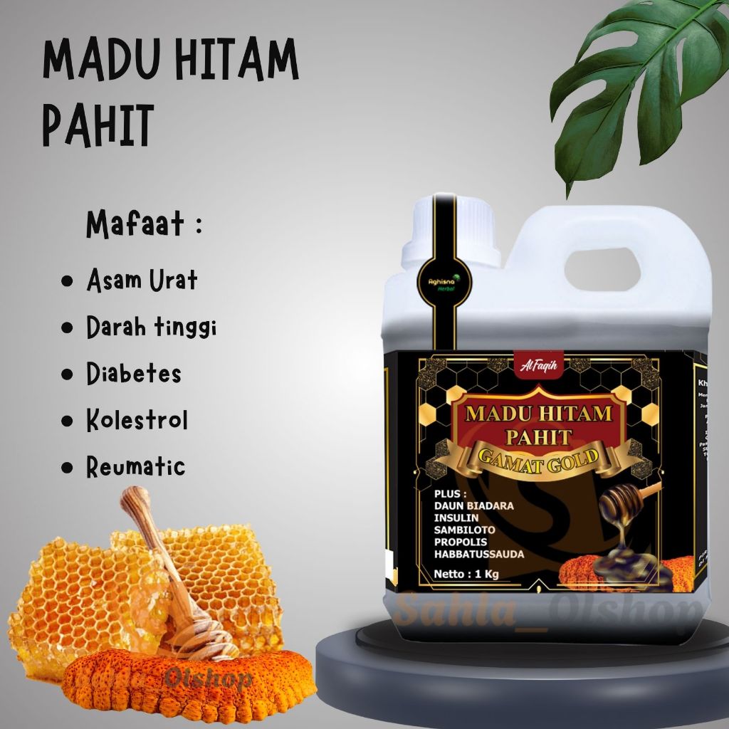 Jual Madu Hitam Pahit Asli Al Faqih Insulin Extra Gamat 1 kg Untuk ...