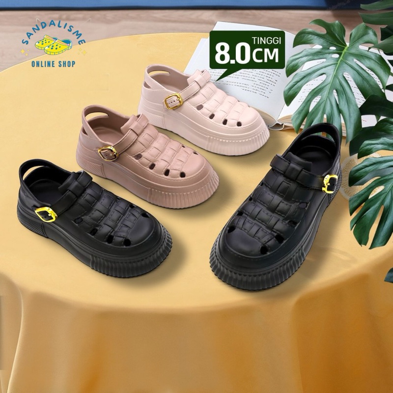 Jual Sepatu Sandal Aesthetic Wanita Bahan Tebal Lentur Anti Selip ...