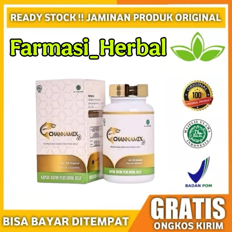 Jual Channamix Kapsul Kutuk Ekstrak Ikan Gabus 100% Original Plus Royal ...