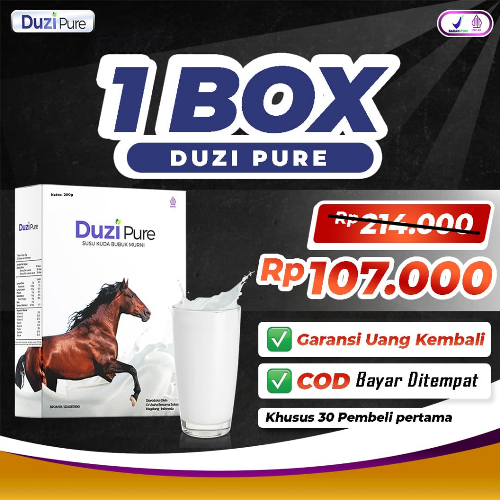 Jual Susu Kuda Duzi Pure Liar Sumbawa Asli 200gr 1 Box | Shopee Indonesia