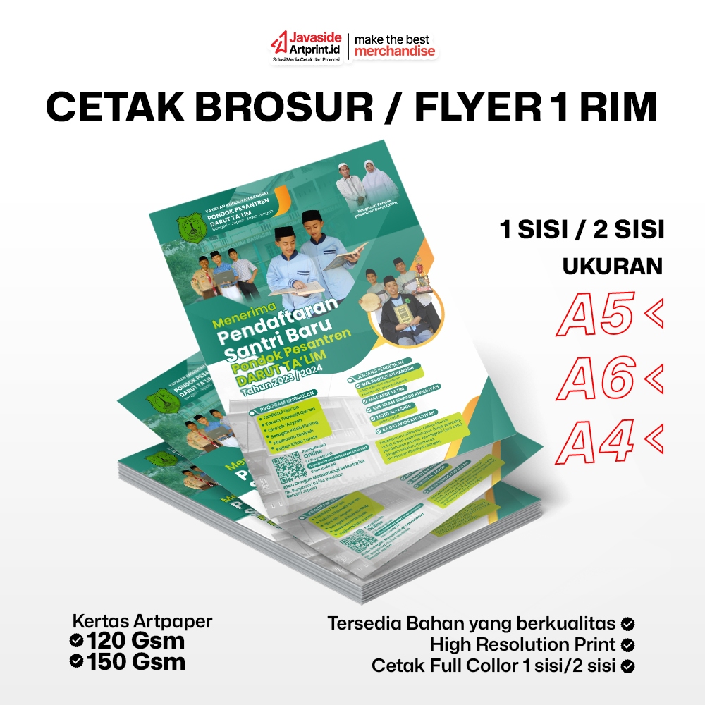 Jual CETAK BROSUR FLAYER UK A4/A5/A6 - 1 RIM MURAH | Shopee Indonesia