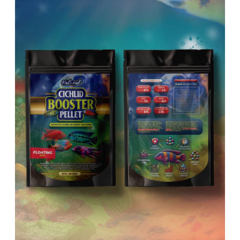 Jual Natural Cichlid Booster Pellet Floating 300gram | Shopee Indonesia