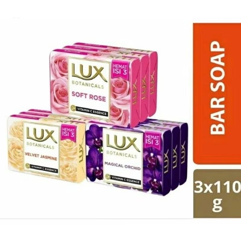 Jual Lux sabun mandi batang 100gr isi 3 Ukuran BESAR | Shopee Indonesia