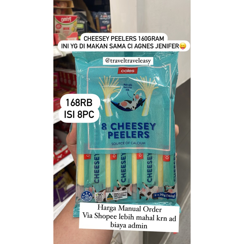 Jual COLES Australia Cheesey Peelers String Cheese Stringcheese isi 8pc ...
