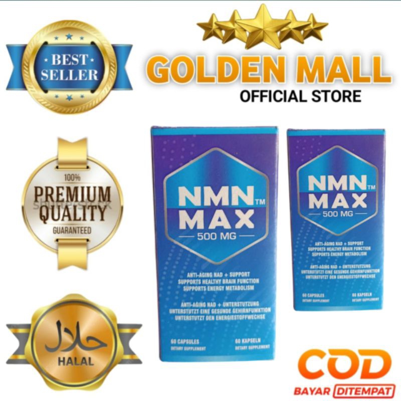 Jual NMN MAX 500mg Asli Original NAD+ Nicotinamide Mononucleotide 60 ...