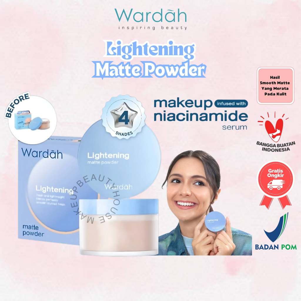 Jual WARDAH Lightening Matte Powder 20 g - Bedak Tabur dengan Smooth ...
