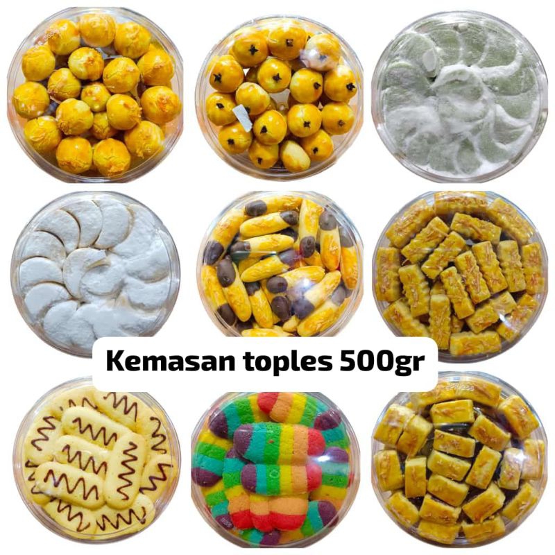 Jual Aneka macam kuker kue kering homemade banyak kemasan toples 500gr ...