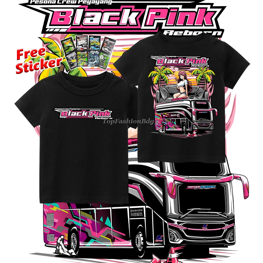 Jual Baju Anak BUS BLACK PINK JETBUS 5 Vektor Bus Mania Depan Belakang Kaos Anak Laki-Laki 1-17 ...