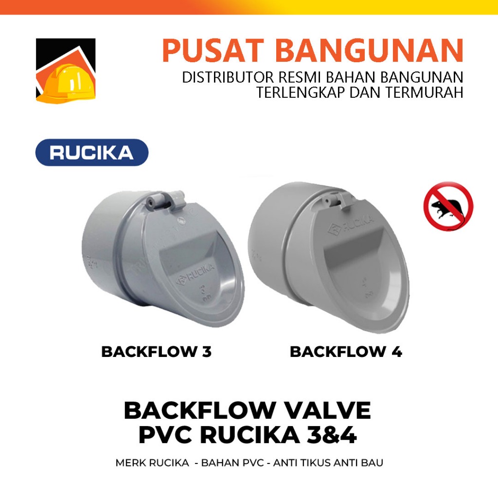Jual BACKFLOW VALVE 3" DAN 4'' RUCIKA TUTUP PIPA PEMBUANGAN GOT ANTI ...