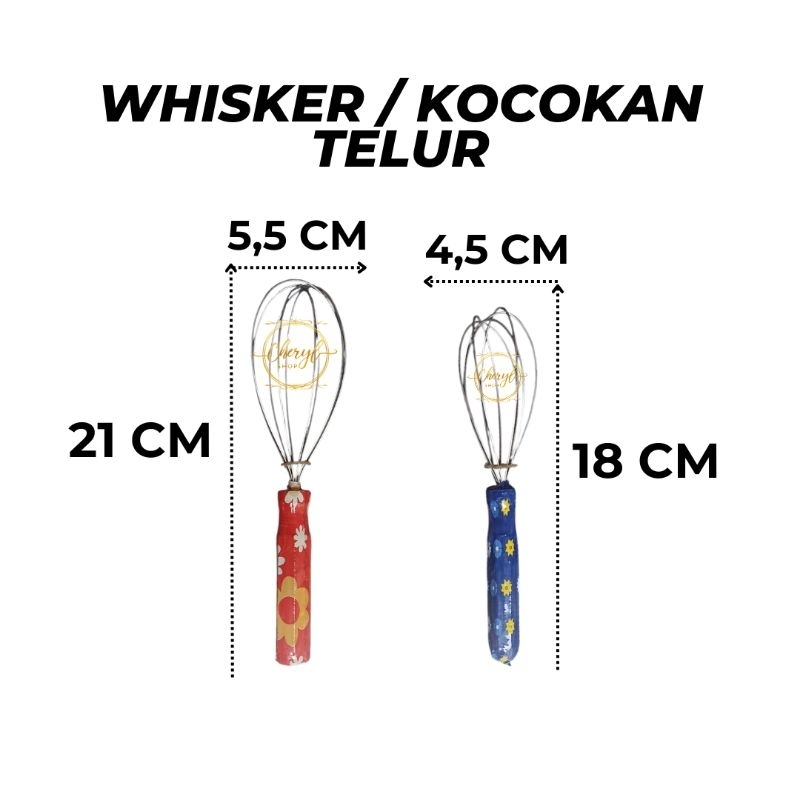 Jual (1 PCS) KOCOKAN TELUR / WHISKER / PENGADUK TELUR / ALAT PENGOCOK ...