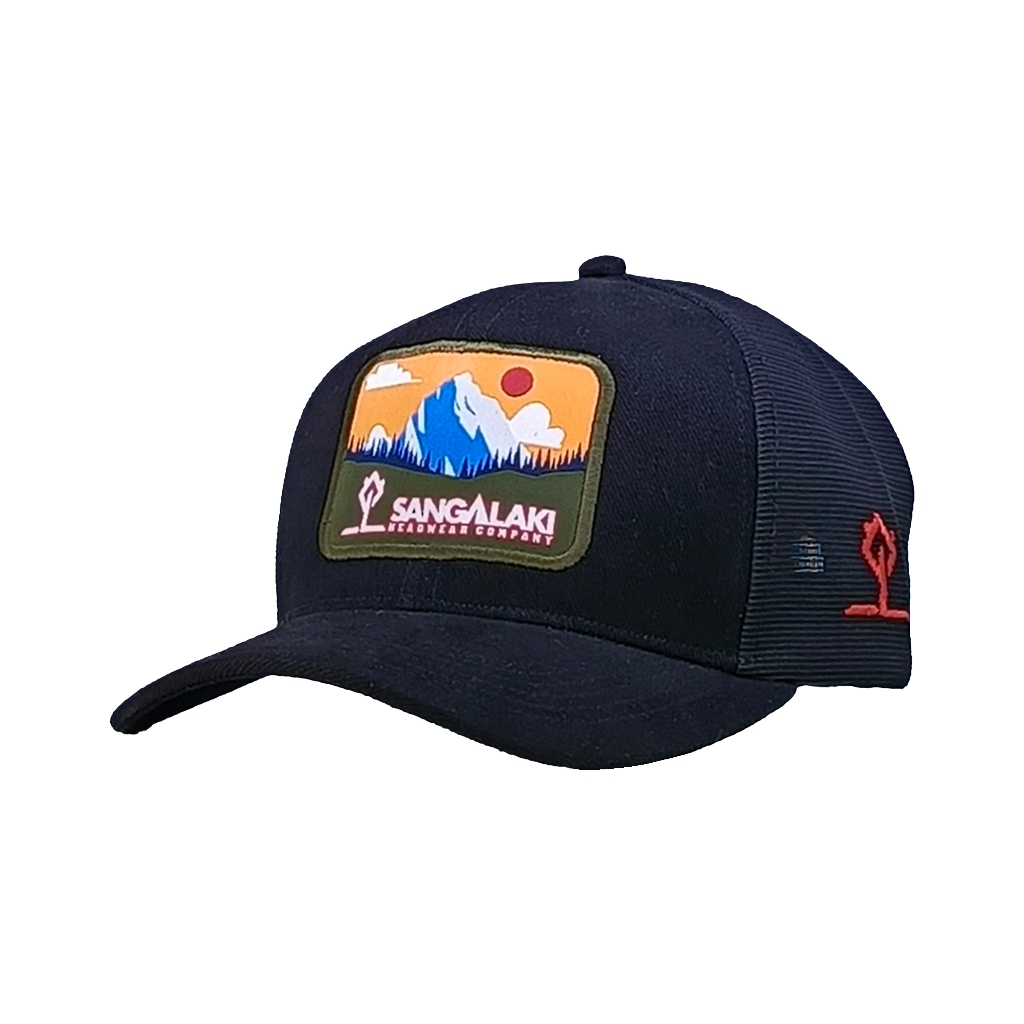 Jual Topi SANGALAKI Rock Mountain Trucker Hat Black | Shopee Indonesia