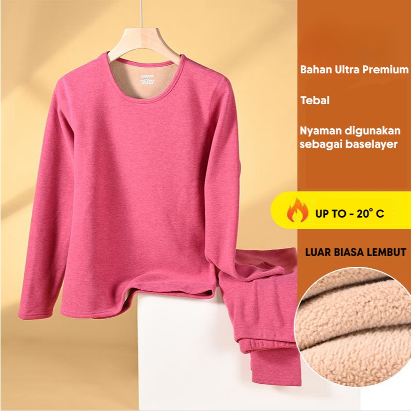 Jual Premium Long John Wanita Pria Pakaian Dalaman Thermal Baju Musim ...