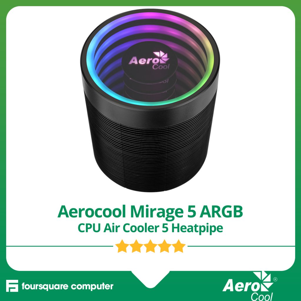 Jual Aerocool Mirage 5 ARGB | CPU Air Cooler 5 Heatpipe | Shopee Indonesia