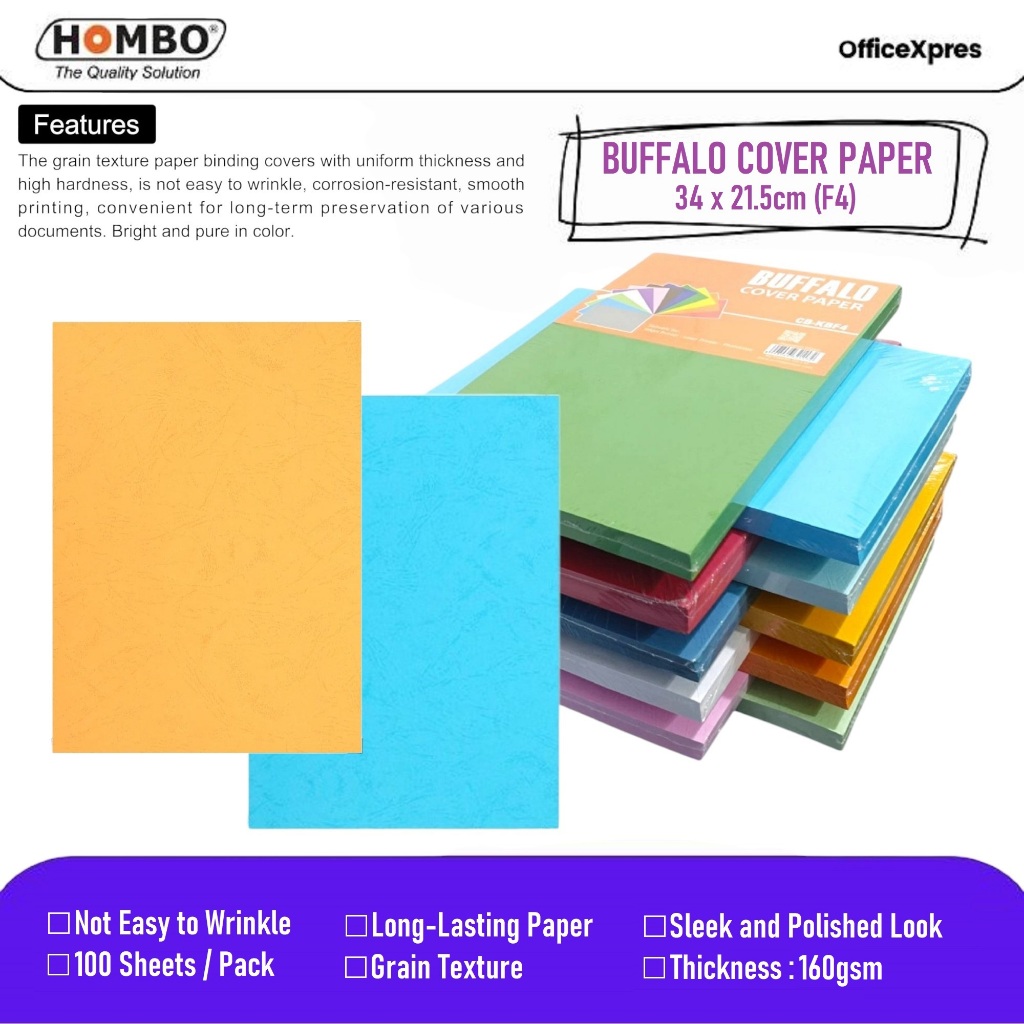 Jual Kertas Buffalo F4 / Cover Paper Buffalo / Grain Binding Cover F4 ...
