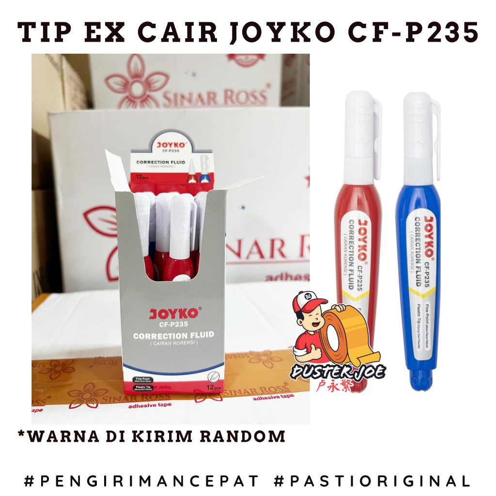 Jual [PER 1 PACK] Tip ex cair Joyko CF-P235 Correction Fluid Koreksi ...