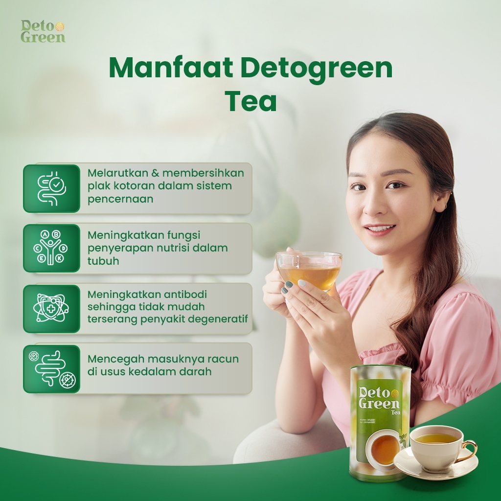 Jual DETOGREEN Teh Herbal Detox Sistem Pencernaan 50 Gram | Shopee ...