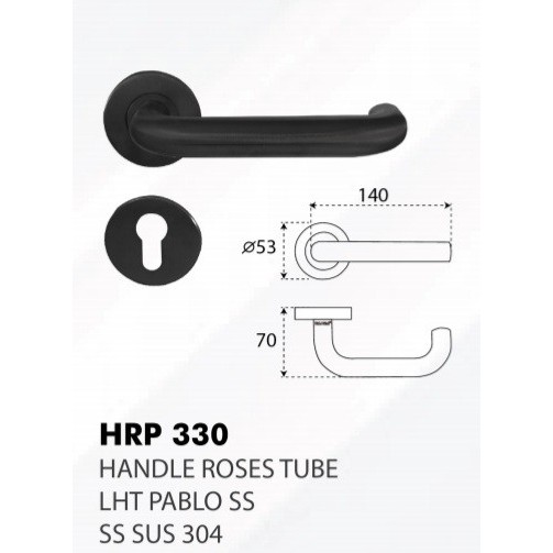 Jual PALOMA HANDLE ROSES HRP 330 LHT PABLO SS SUS 304 MATT BLACK ...