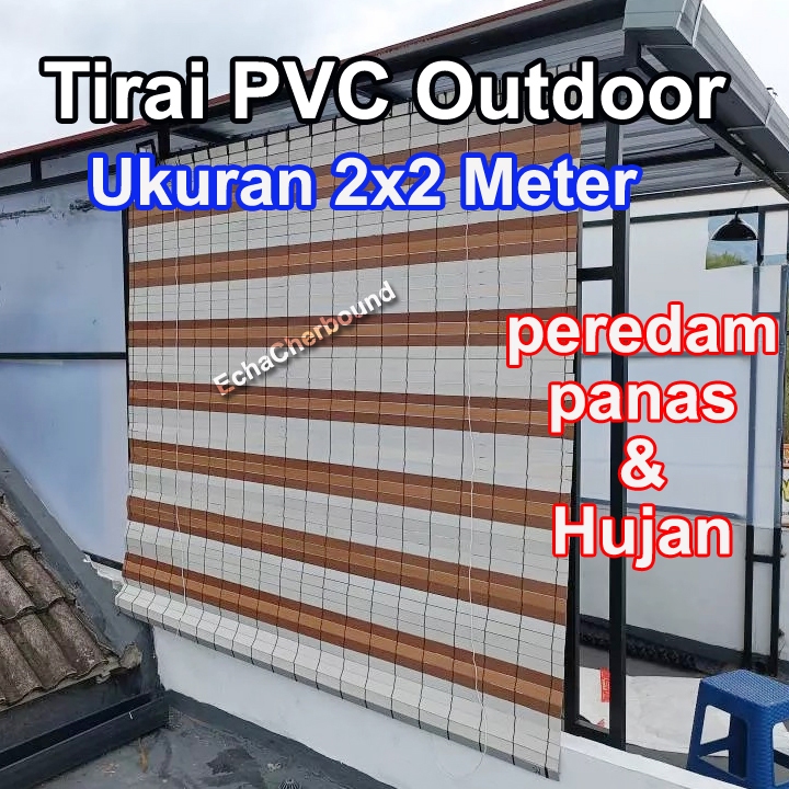 Jual Kerai PVC Outdoor 2x2 Meter Peredam Panas dan Tampias Air Hujan ...