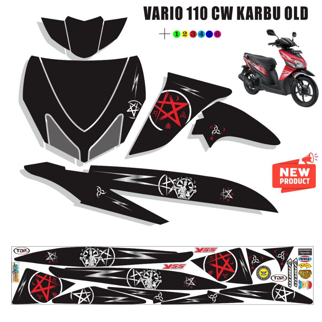 Jual STIKER MOTOR VARIO CW OLD 110 VARIASI STRIPING VARIO LAMA 110 CC MOTIF KEREN | Shopee Indonesia