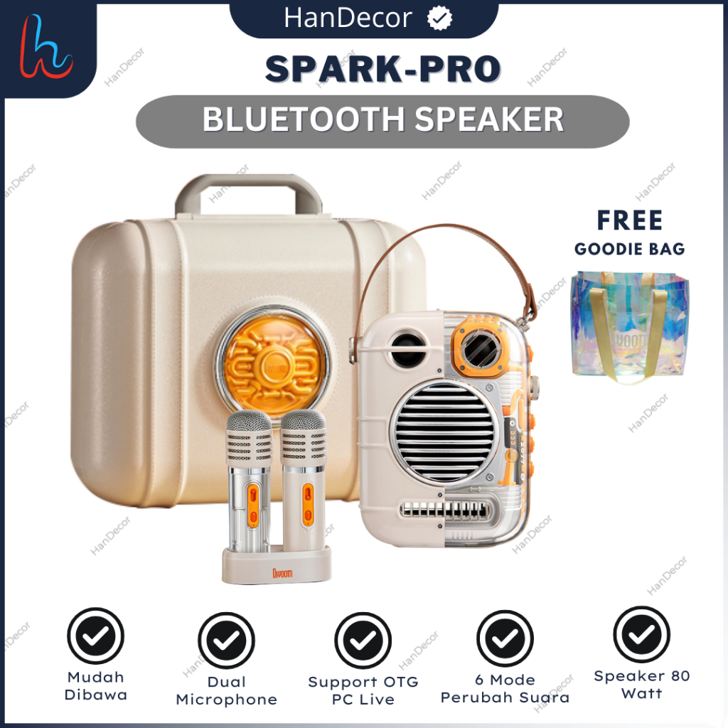 Jual Speaker Dual Mic Karaoke Spark Pro With Bluetooth | Speaker Live ...