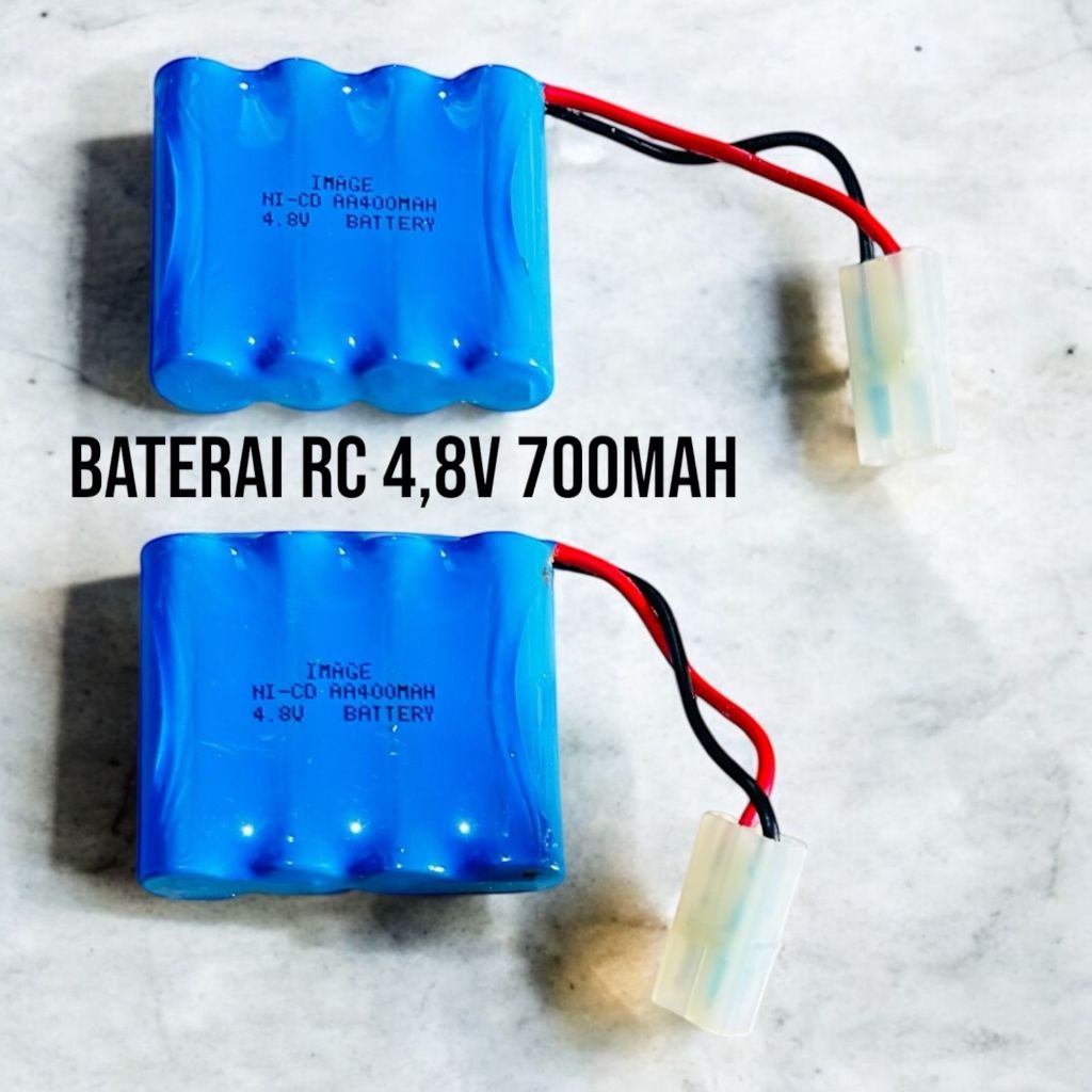 Jual BATERAI BATRE MOBIL REMOTE CONTROL NI-CD 4.8V SOKET PUTIH BATRE ...