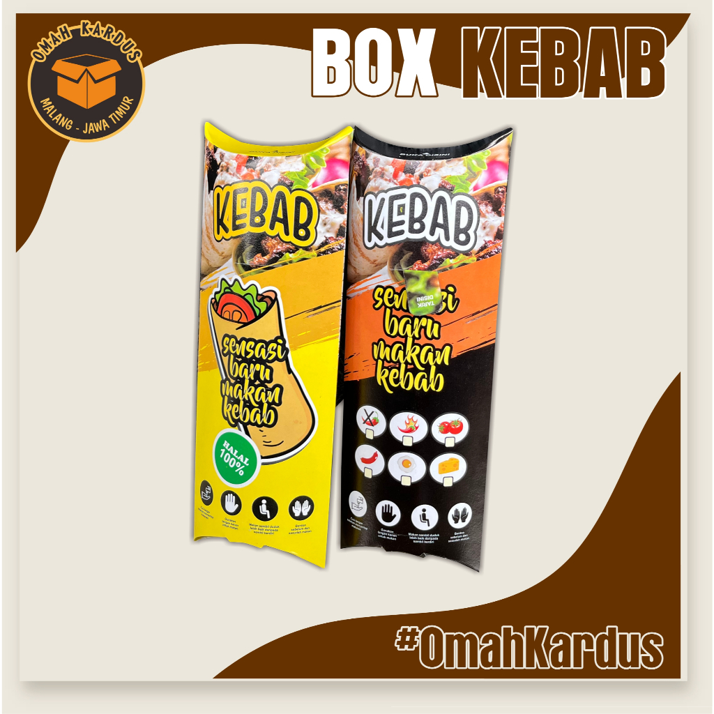 Jual Kemasan kebab full print universal tanpa merk 24x9 / kemasan kebab ...