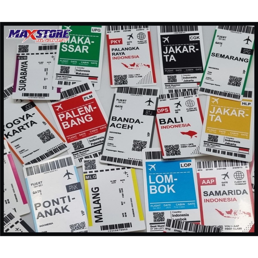 Jual travel sticker / traveling sticker / travel sticker indonesia ...