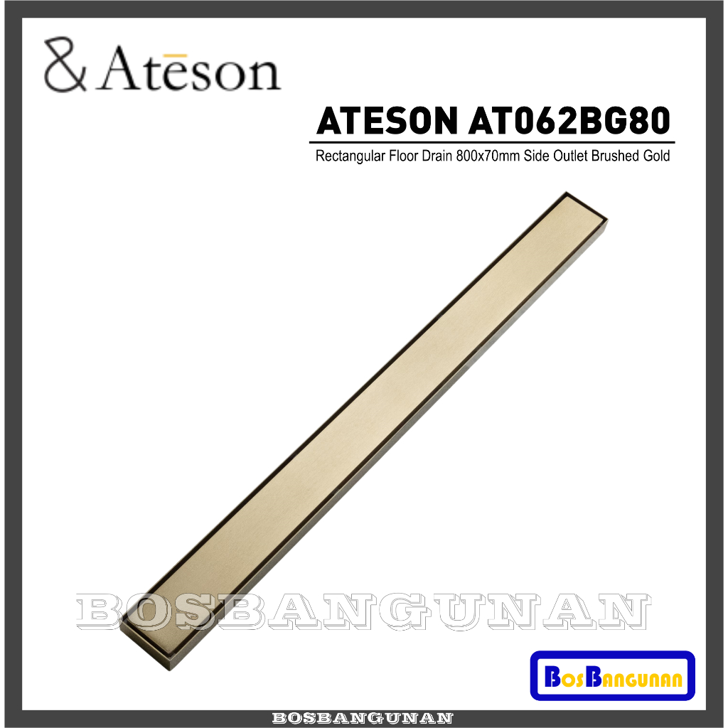 Jual ATESON AT062BG80 Floor Drain Stainless Panjang Cover Pembuangan ...