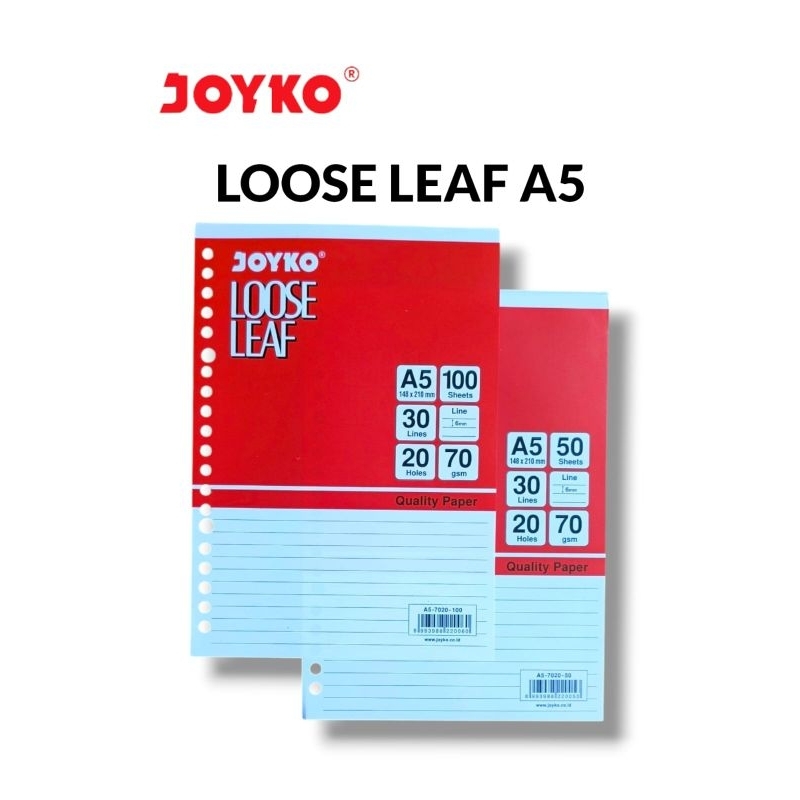 Jual Loose Leaf Isi Kertas File Binder Joyko A5 | Shopee Indonesia