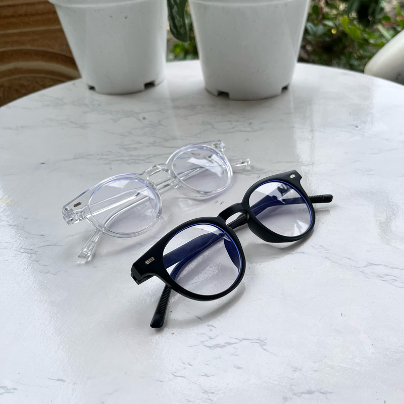 Jual kacamata y2k frame bulat ala moscowt trendy 2025 skena abiess ...