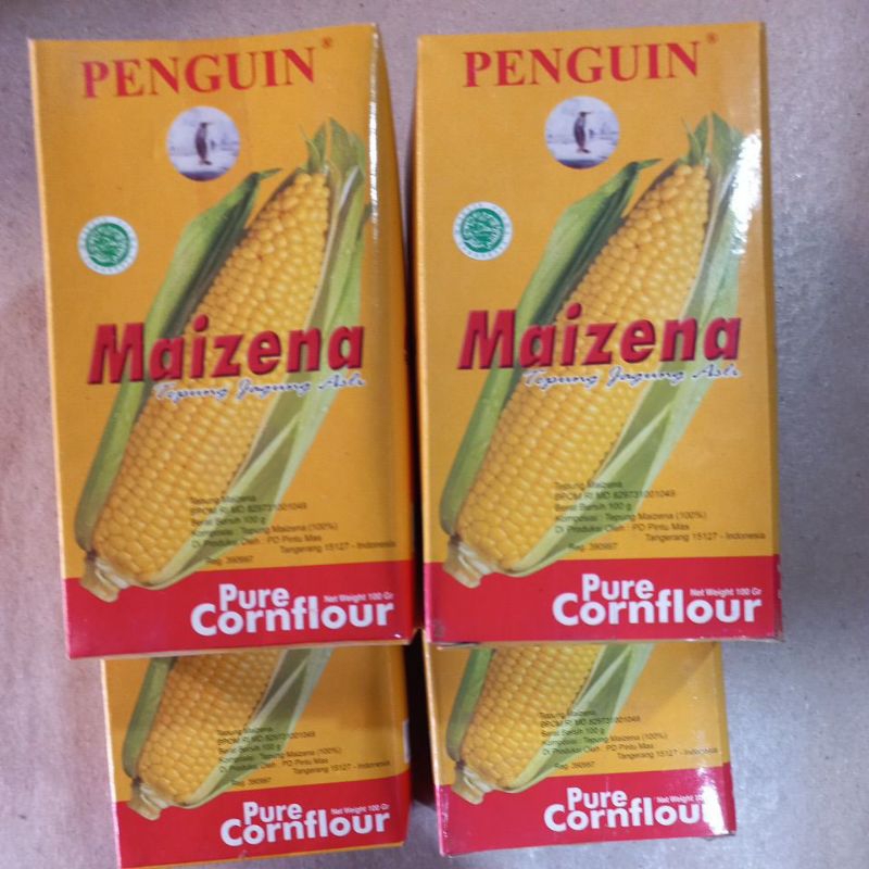 Jual tepung maizena kotak cap Pinguin berat 100gr | Shopee Indonesia