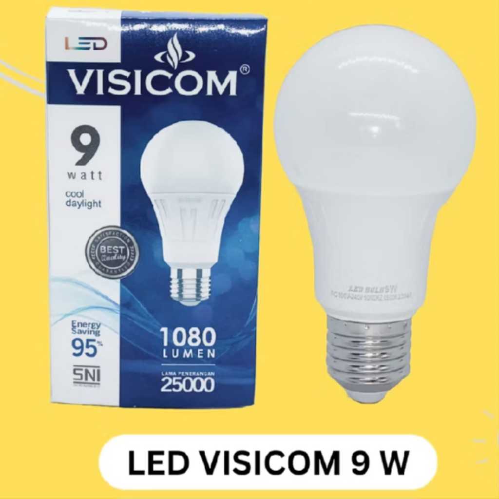 Jual Visicom Led 9 watt, Lampu Led Bulb Garansi 1 Tahun Super Terang | Shopee Indonesia