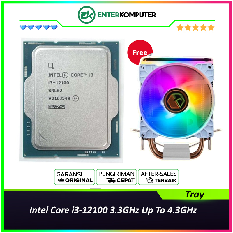 Jual Intel Core i3-12100 3.3GHz Up To 4.3GHz - Cache 12MB [Tray] LGA ...