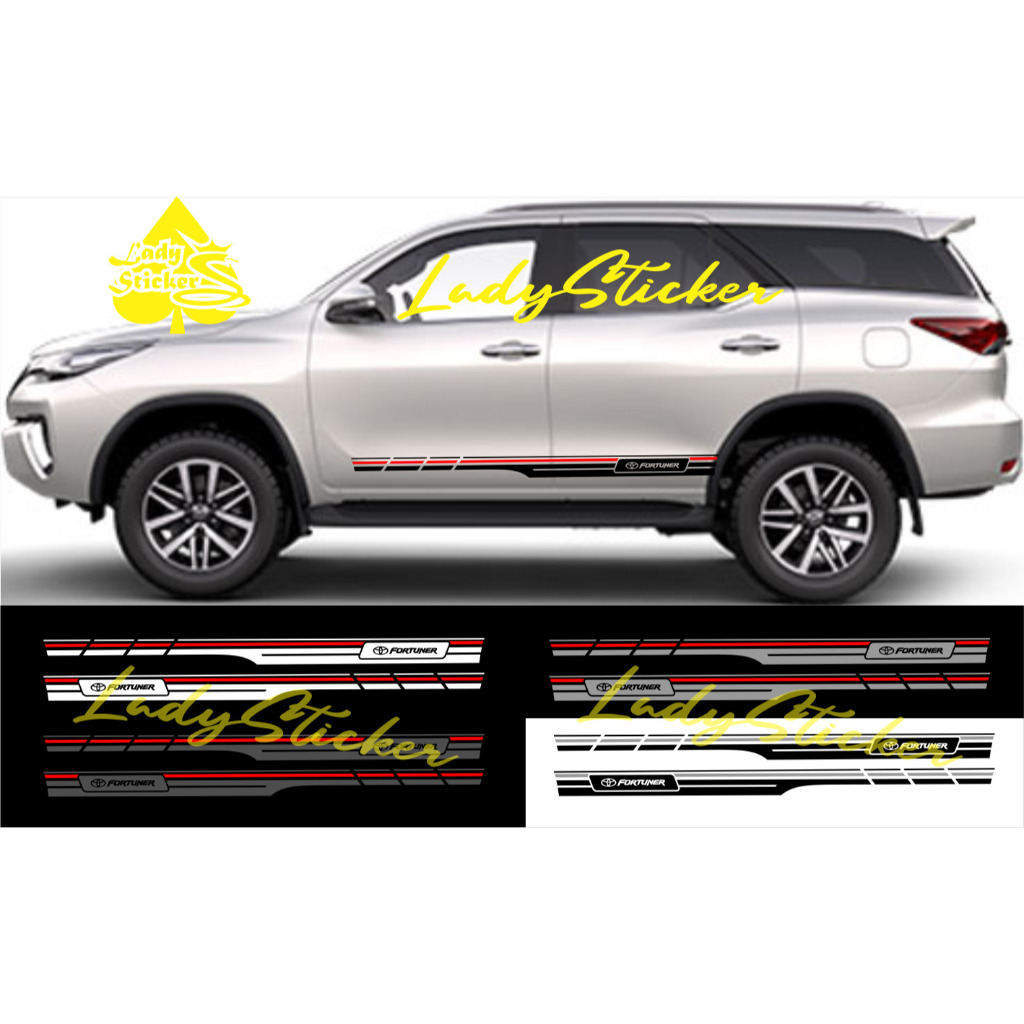 Jual Sticker stiker mobil fortuner cutting sticker mobil toyota ...