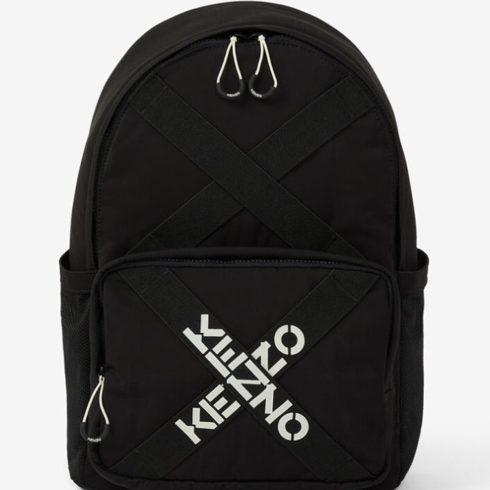 Jual Backpack K N Z Taped Logo Cross In Black | Shopee Indonesia