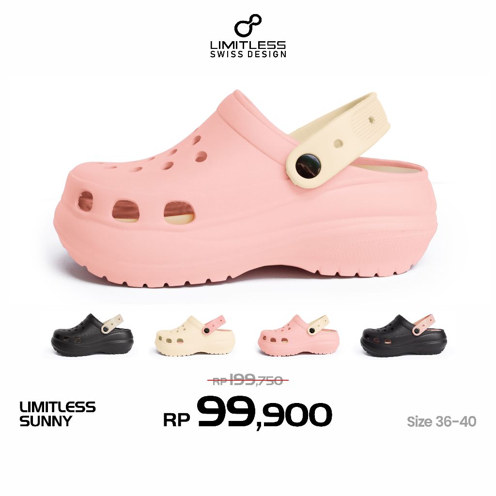 Jual LIMITLESS Sandal Slip On Wanita SUNNY Eva Sendal Selop Cewek ...