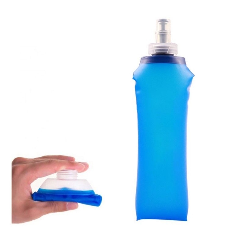 Jual Botol Minum Lipat Soft Flask Foldable Sport Water 500ml | Shopee ...