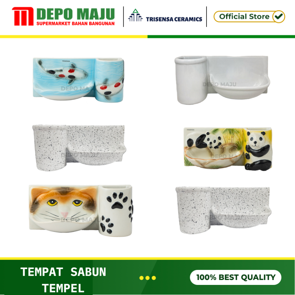 Jual TEMPAT SABUN & SIKAT GIGI KERAMIK TRISENSA / TEMPAT SABUN TANAM ...