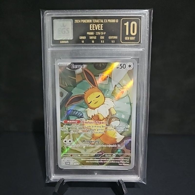 Jual eevee promo card terastal festival kartu pokemon indonesia original egs 10 gem mint slab ...
