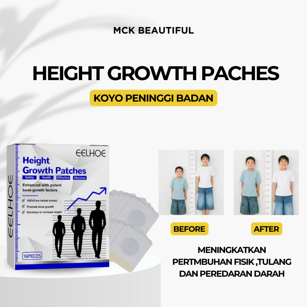 Jual EELHOE Height Growth Patches 16pcs Foot Booster Patch Plantar ...